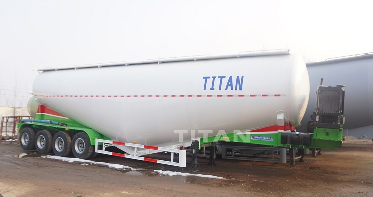 How do dry bulk cement powder tanker trailer work?
