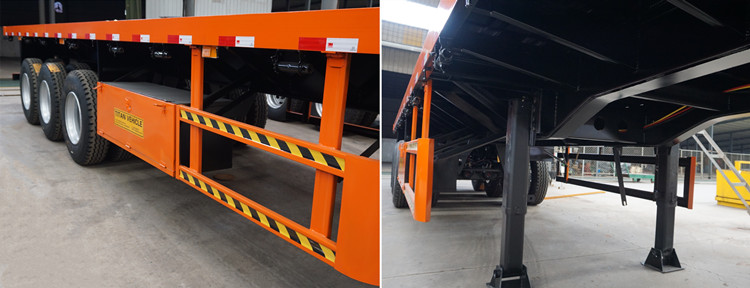 40 ft Flatbed Trailer for Sale by TITAN Use the Best Steel Material