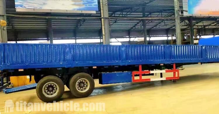 China 2 Axle Side Wall Semi Trailer for Sale in Nigeria Lagos