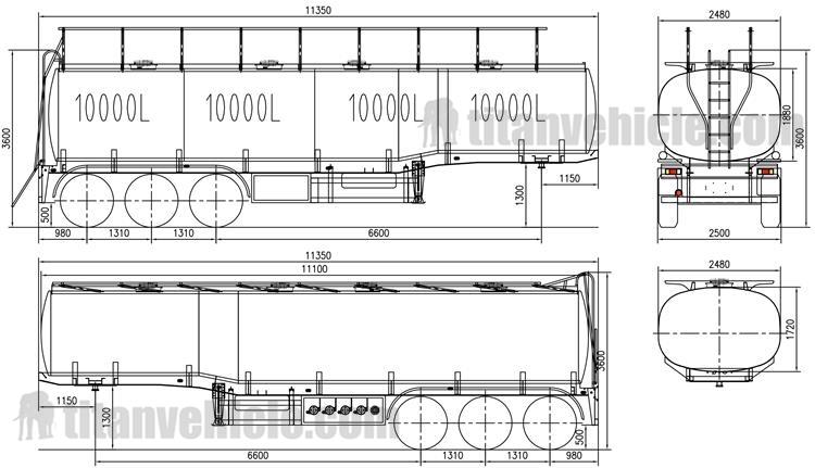 5 Units Tri Axle 45000 Litres Oil Tanker Truck Trailer for Sale In ...