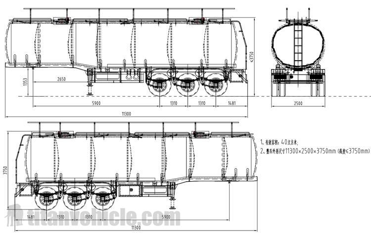 Tri Axle 45000 Liters Stainless Steel Fuel Tanker Trailer will be sent ...