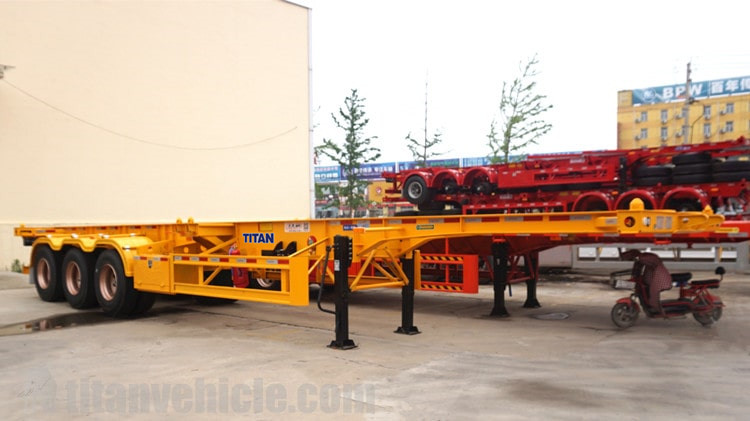 3 Axle 40ft Skeleton Trailer will be sent to Sudan khartoum
