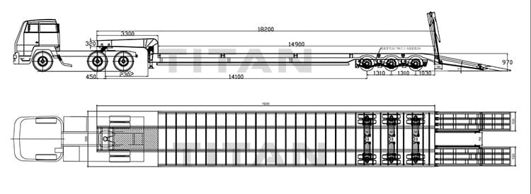 80T 3 Axle Semi Lowbed Trailer for sale in United Arab Emirates