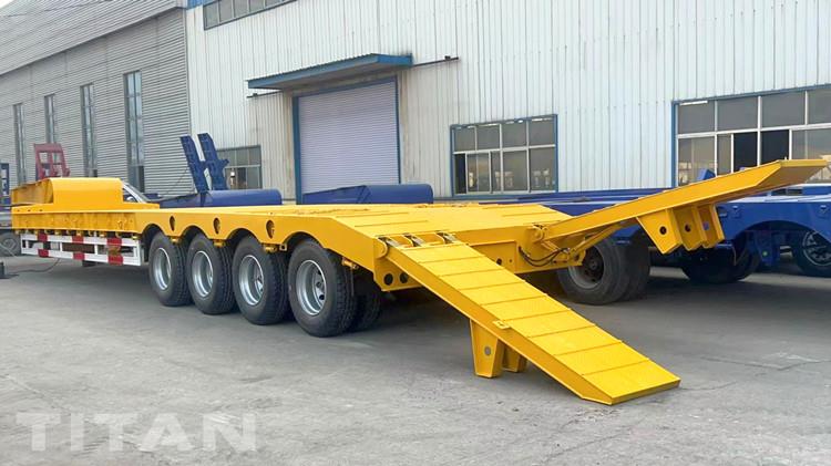 4 Axle Low Loader for Sale with Hydraulic Ramp in Guyana