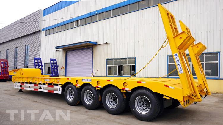 4 Axle 120 Ton Low Bed Truck Trailer for Sale in Ghana