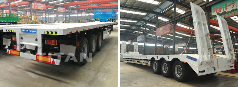 Different types of Lowbed Trailers for heavy equipment and special ...