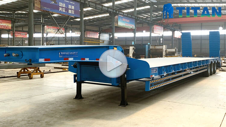3 Axle Low Loader Semi Trailer | Lowbed Machine Carrier Trailer For Sale