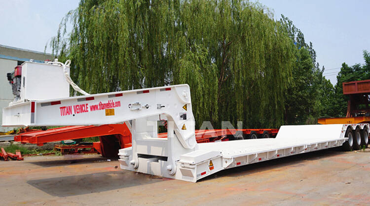 80 Ton Lowboy Semi Trailer | Detachable Gooseneck Trailers For Sale