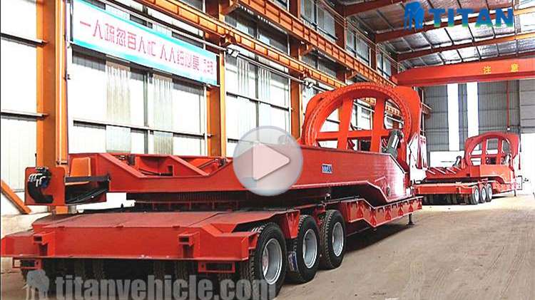 wind blades transporting windmill carrier trailer