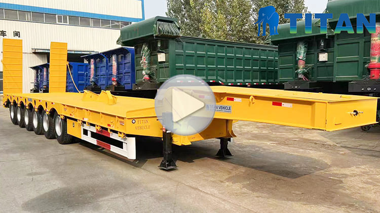 6 Axle 60 Ton Low Bed Trailer Price - China Lowbed Truck Trailer
