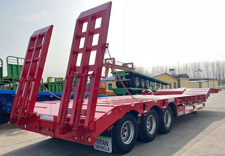 80T 3 Axle Semi Low Loader Trailer | Low Loader Truck for Sale in Botswana