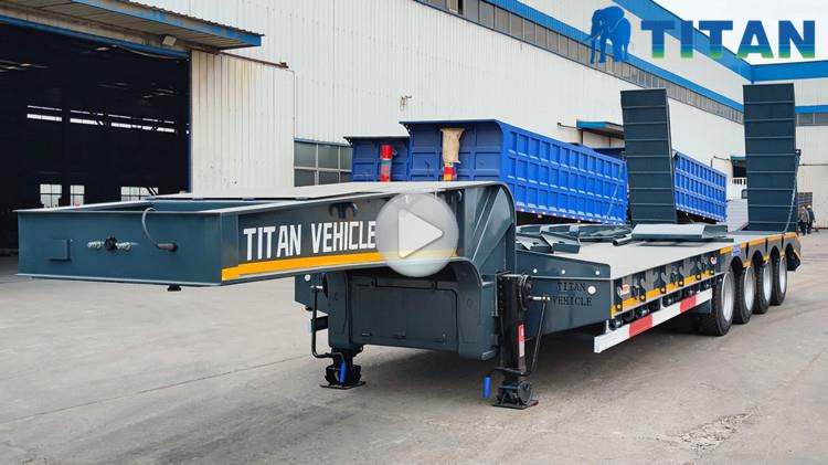 80 Ton 4 Axle Low Bed Trailer for Sale in Dubai UAE