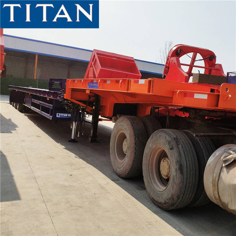 Extendable Lowbed Trailer | Telescopic Low Bed Semi Trailer For Sale