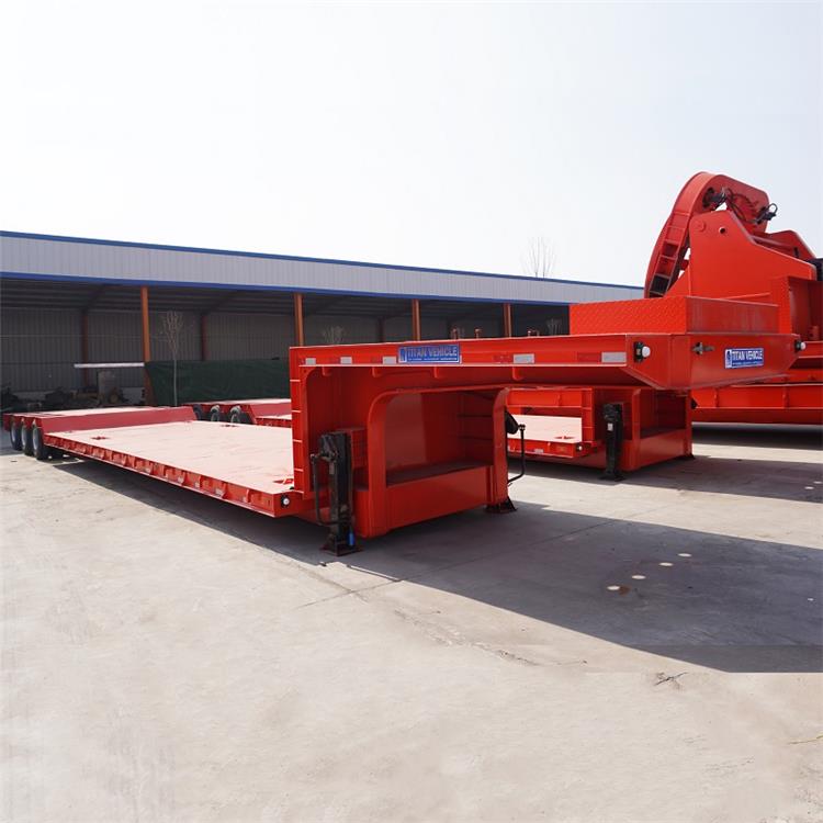 3 Axle Low Loader Semi Trailer | Lowbed Machine Carrier Trailer For Sale