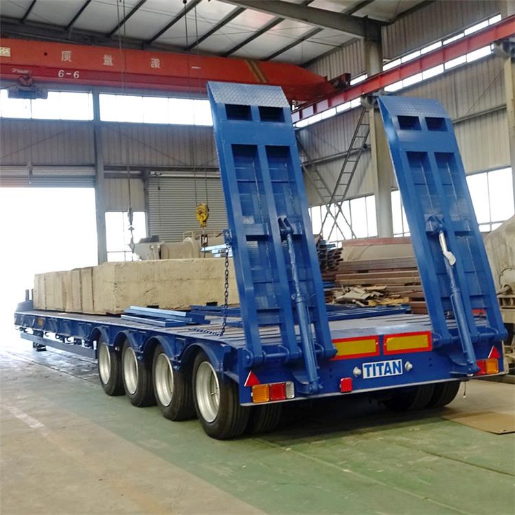 100T 4 axle semi low bed trailer for Sale | 4 Axle 100 Ton low bed semi ...