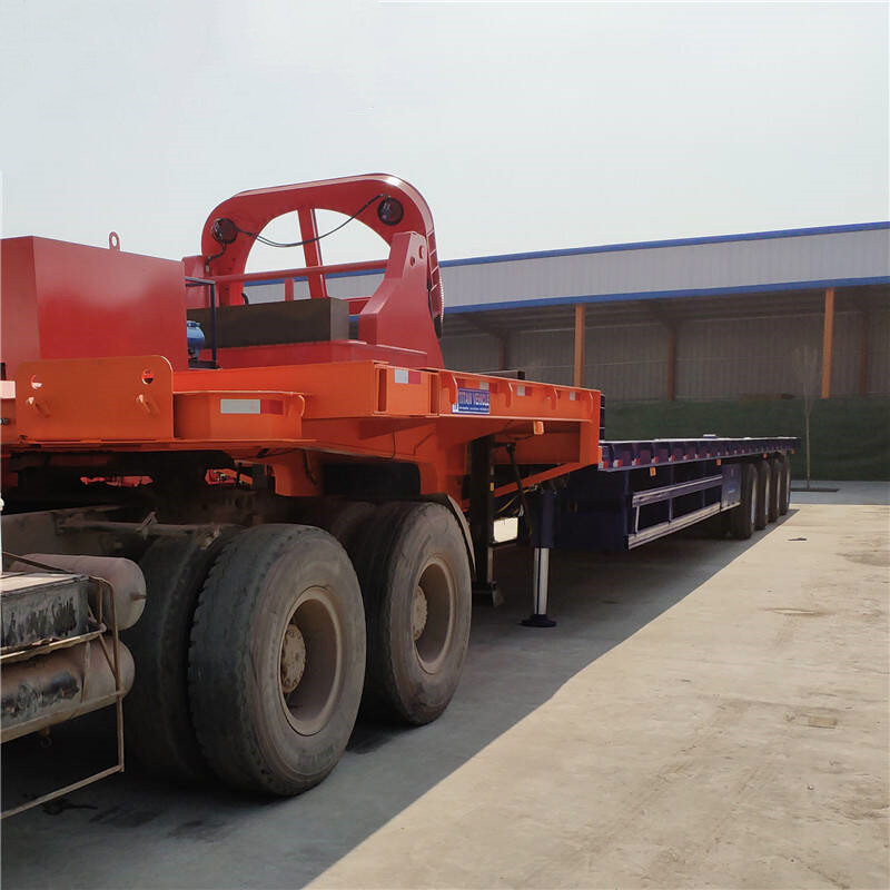 Extendable Lowbed Trailer | Telescopic Low Bed Semi Trailer For Sale