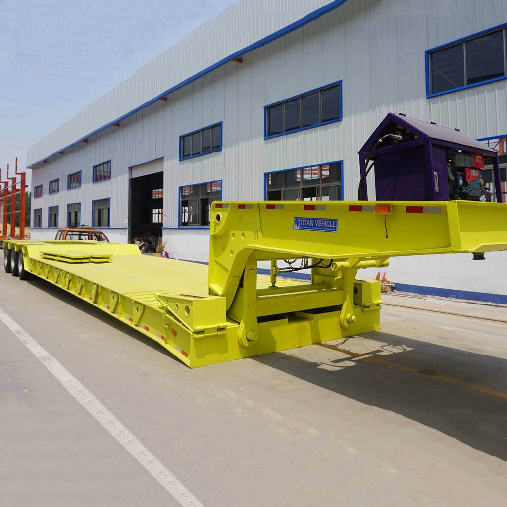 Heavy Duty Lowboy Trailer | Hydraulic Low bed Trailer-TITAN VEHICLE