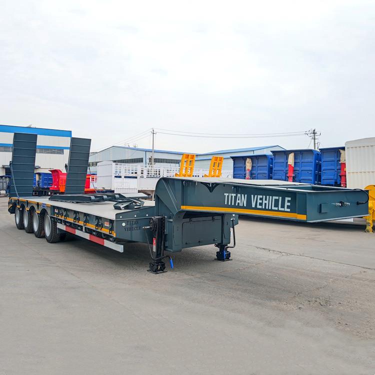 80 Ton 4 Axle Low Bed Trailer for Sale in Dubai UAE